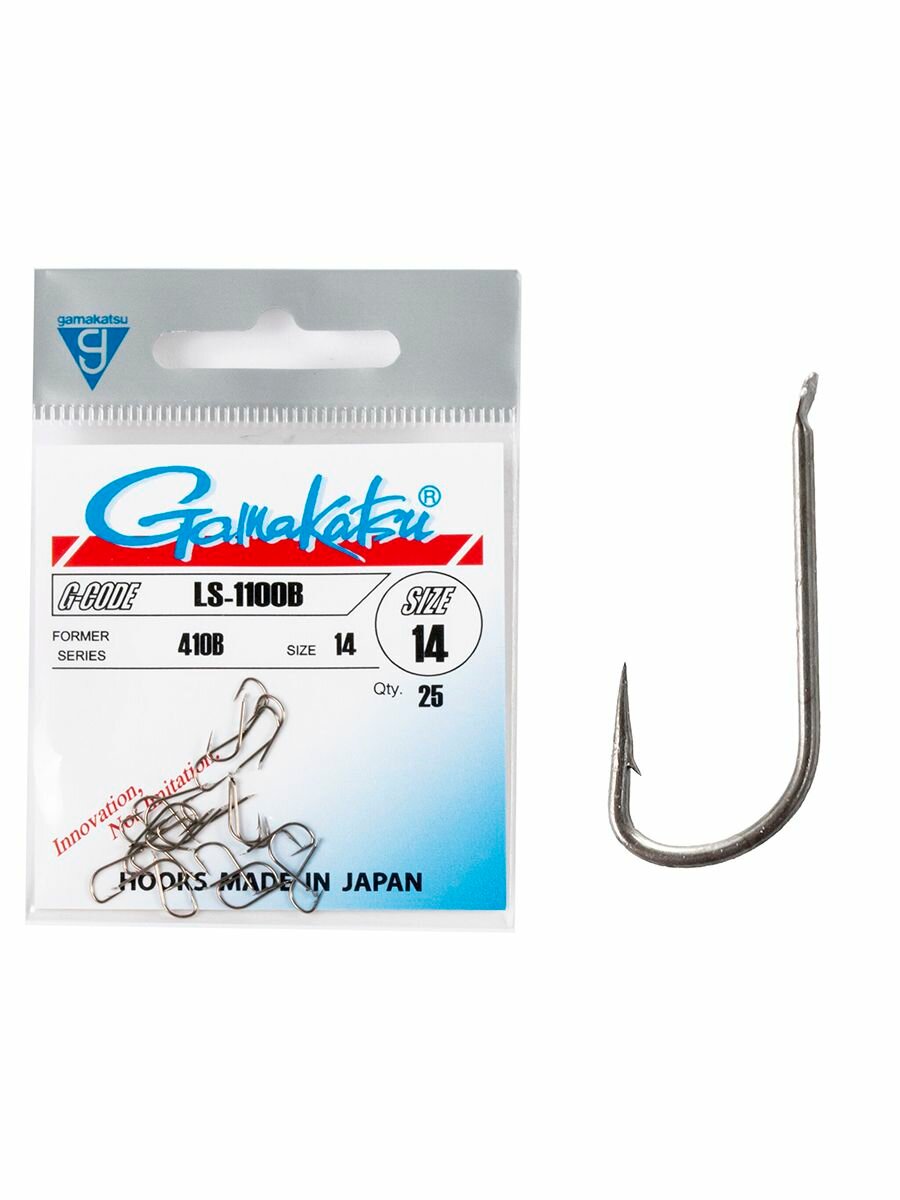 Крючки Gamakatsu LS-1100B HOOKS BRONZE размер 14 (упк.25шт.)