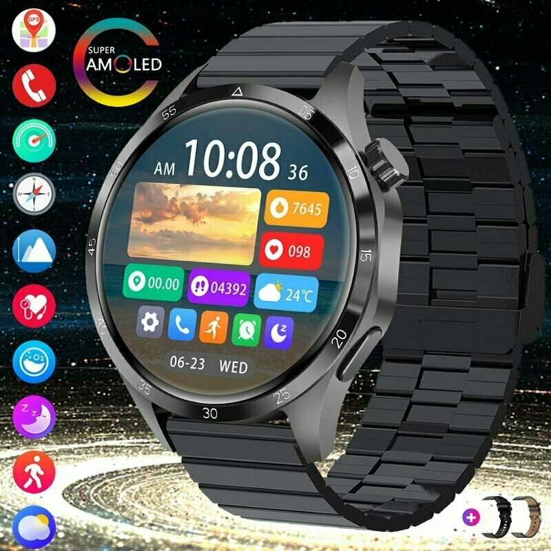 Умные часы Smart Watch Premium 4 Pro, Edition 2023-2024, 46мм, 3 ремешка в комплекте, (наручные смарт часы для айфон/андроид) электронные