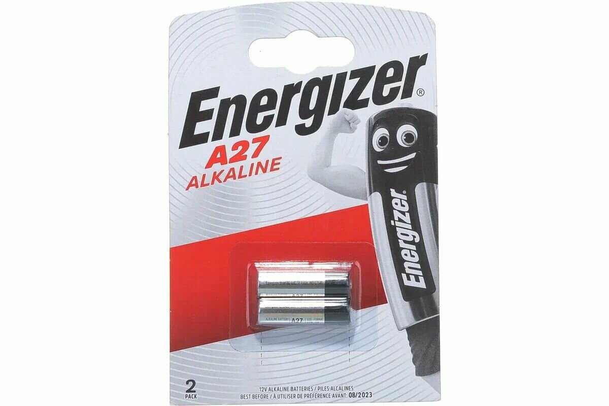 Батарейка Energizer Alkaline A27 12V, 2 штуки (2 штуки в одном блистере)