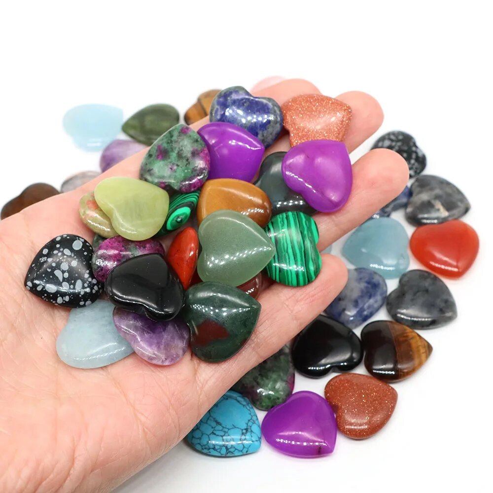 20 мм натуральный камень в форме сердца, кристаллы, аметист, розовый кварц, агат, Рейки, целебный драгоценный камень, карманный подарок для любви, украшение дома