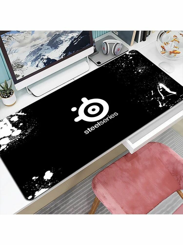 Коврик для мыши SteelSeries, 400х900мм, нескользящее основание, ткань, черно-серый