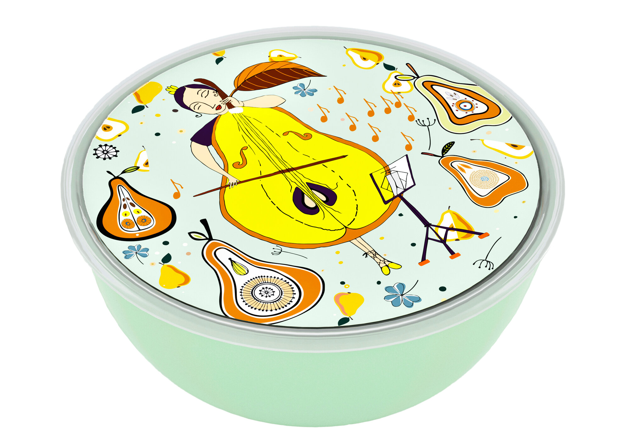 Миска с крышкой Архимед 1.7 л с IML декором Р2105i