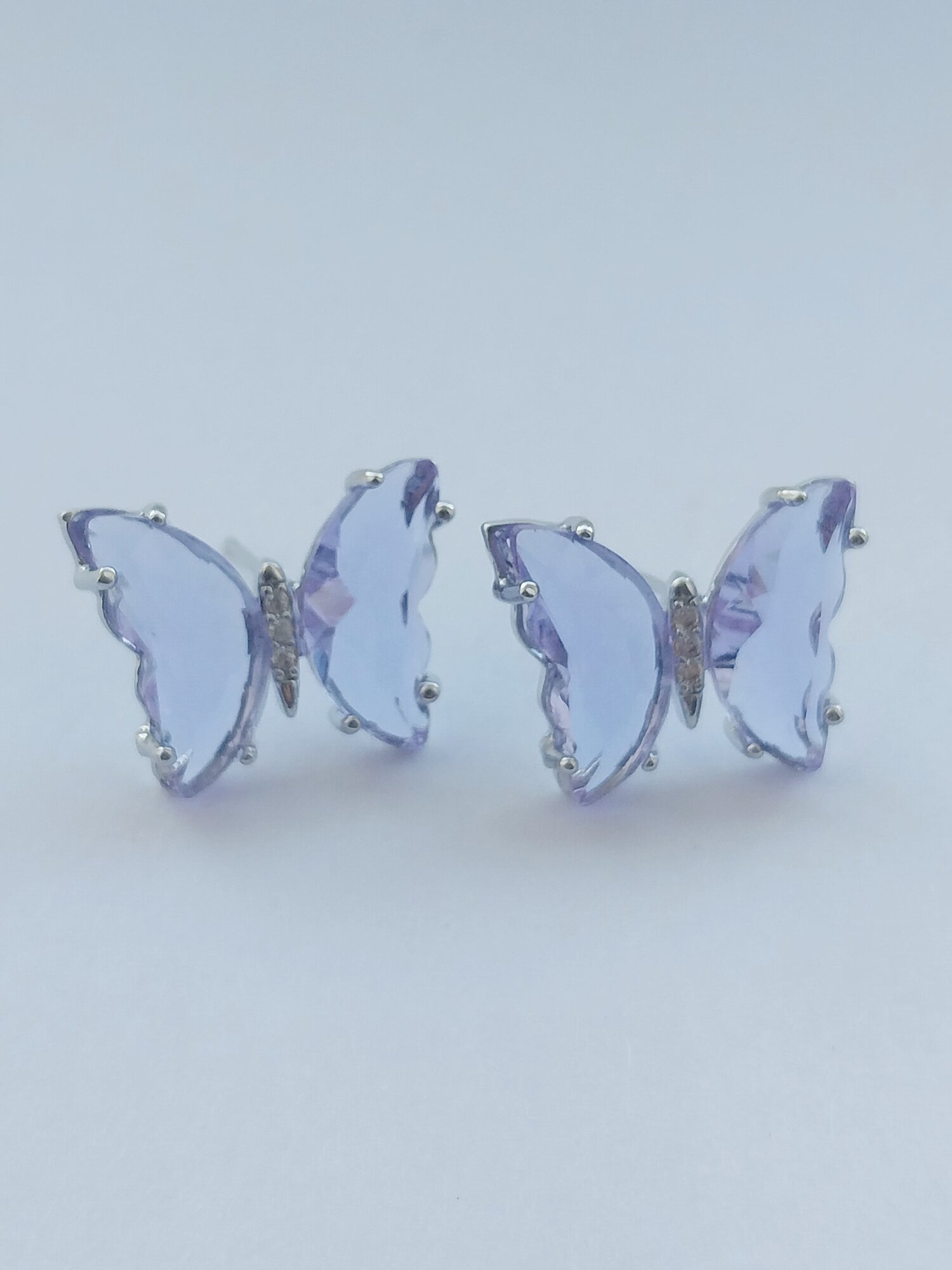 Серьги пусеты, кристалл