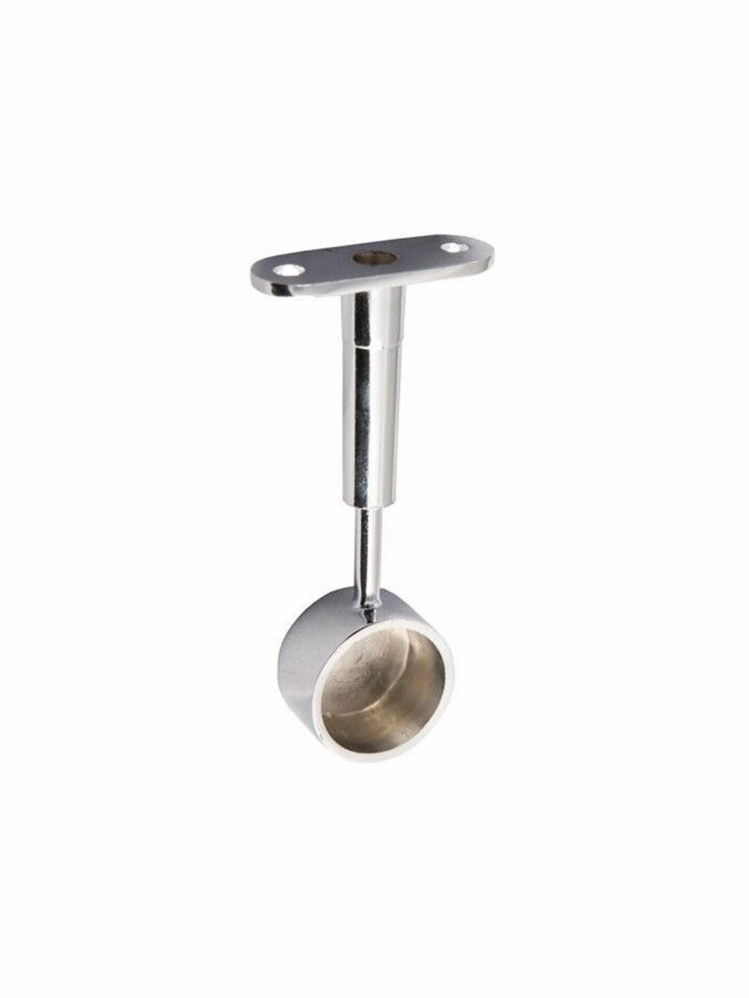 Крепление дистанционное непроходное с регулировкой 80-110 мм, для трубы d25 мм, цвет хром