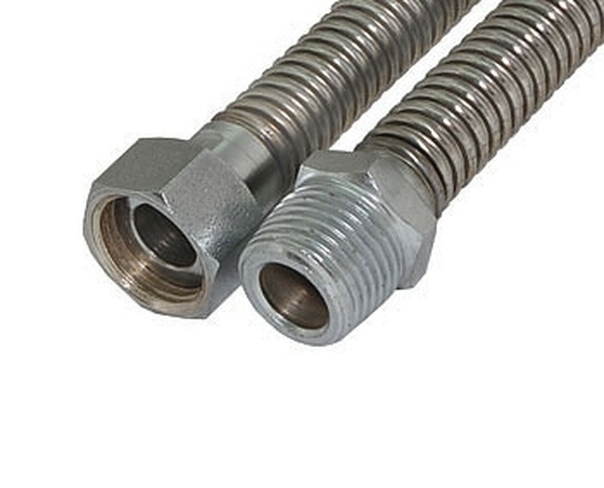 Подводка для газа сильфонная 1/2" г/ш 2,0 м для гибкого подключения газовых приборов в кухнях