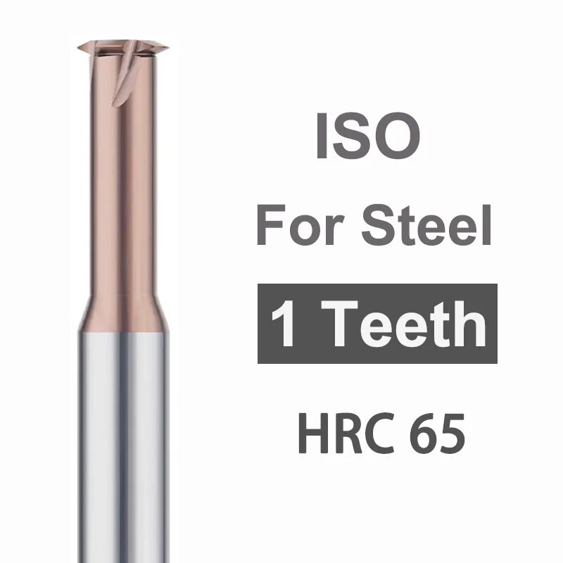 1 шт. резьбовая фреза с ЧПУ M1.4-M30 HRC60 с одним/три/полным зубом флейты 1 Teeth Steel, M8X0.75XD6