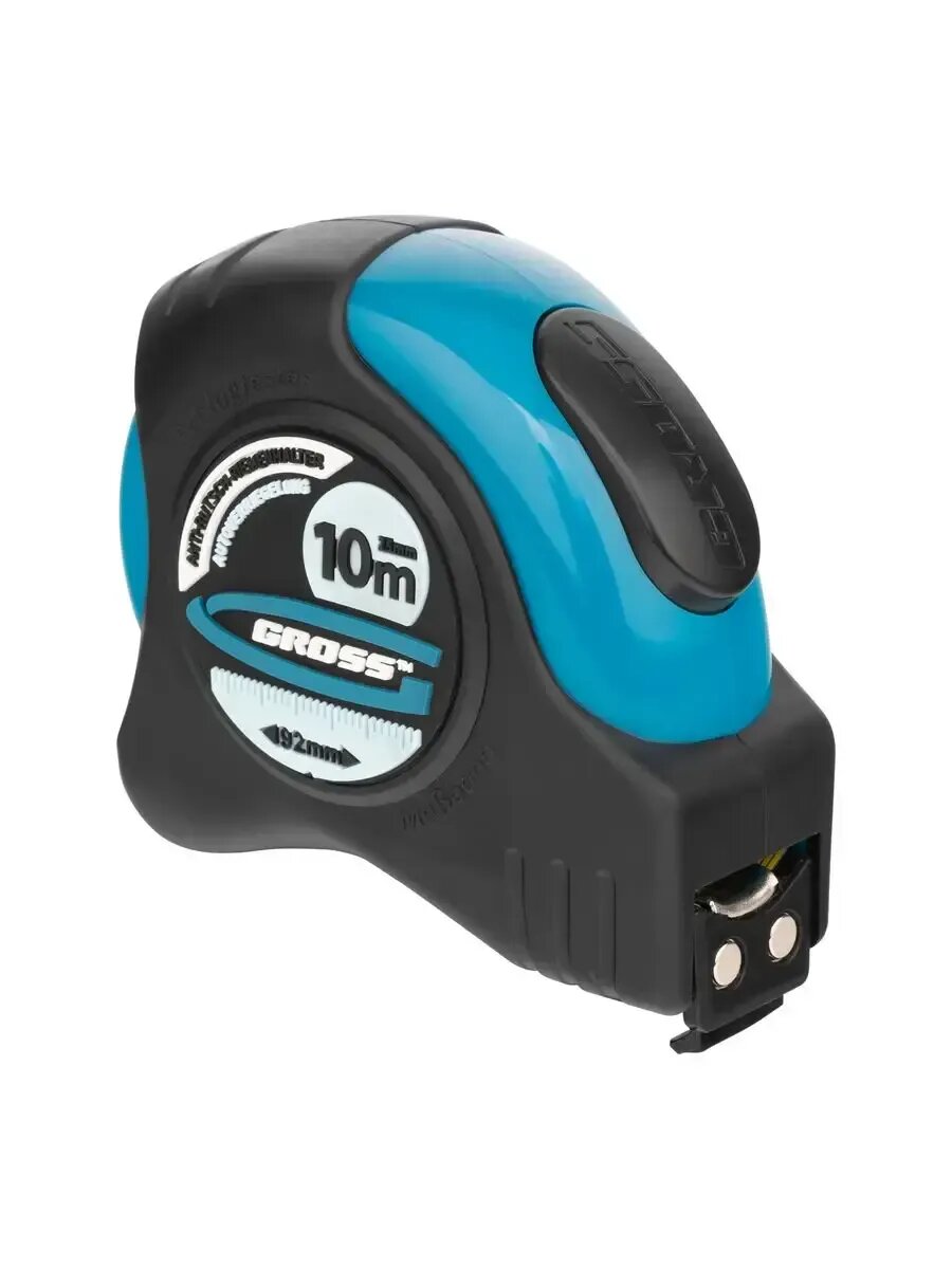 Рулетка строительная 10м х 25мм, двустор. шкала, GROSS 31115