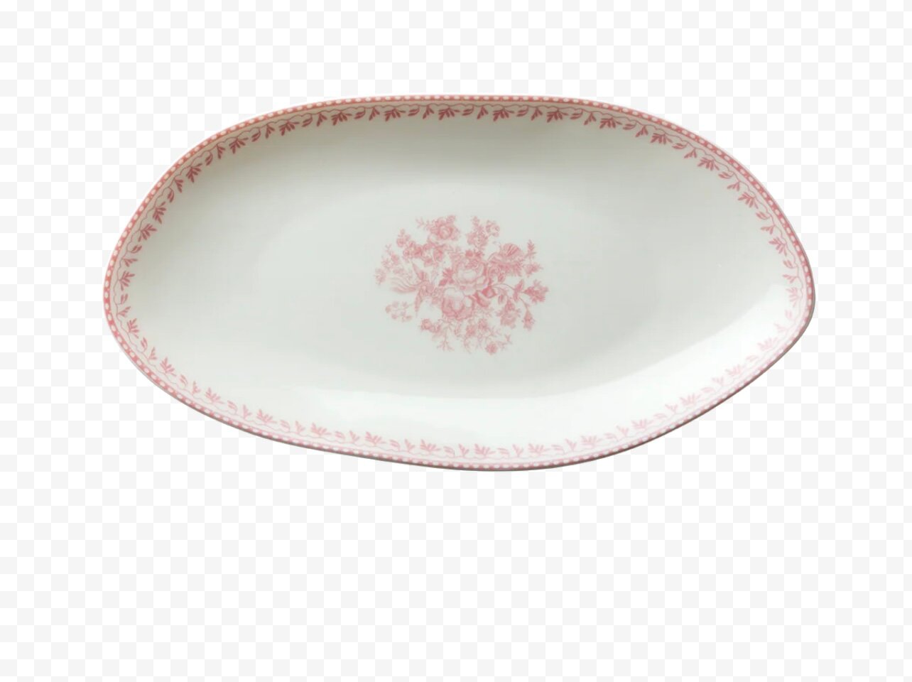 Блюдо Lancaster Garden, розовое, овальное, профессиональный фарфор, 25x13 см