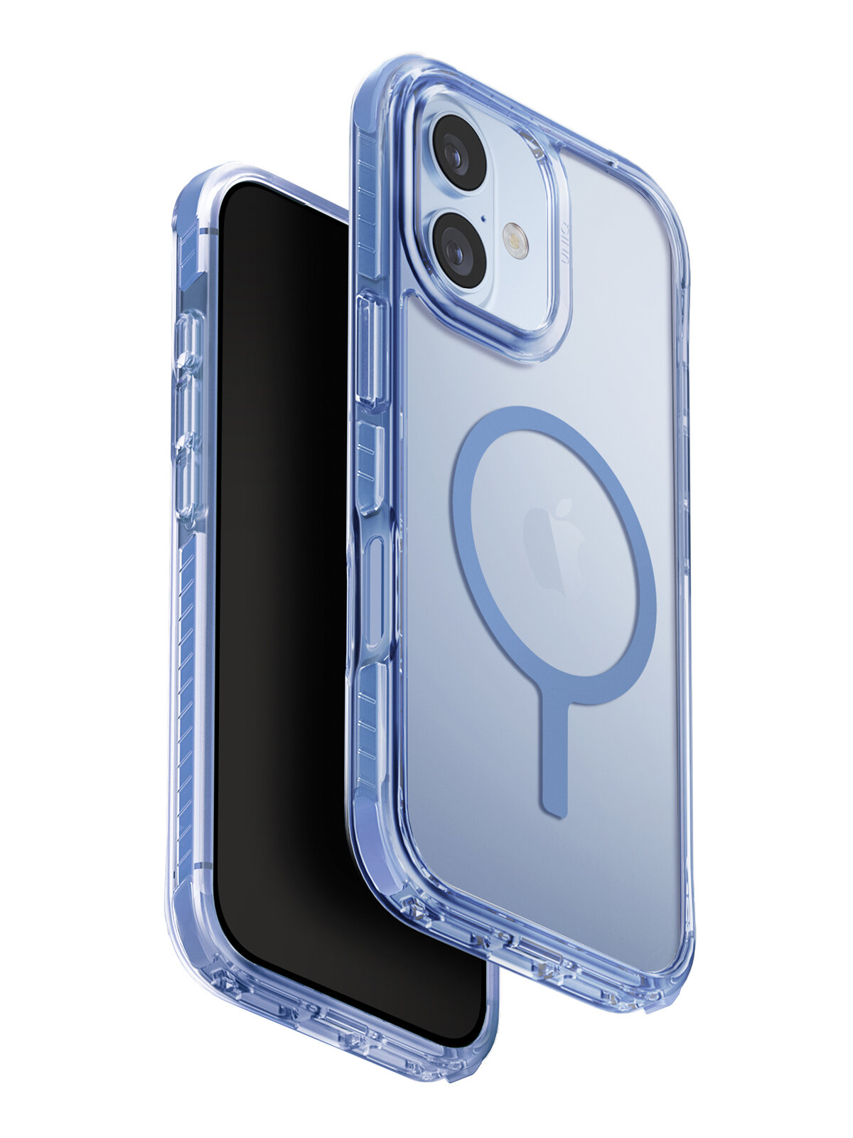 Чехол Uniq на iPhone 17, Combat с усиленной защитой, с магнитами MagSafe, синий
