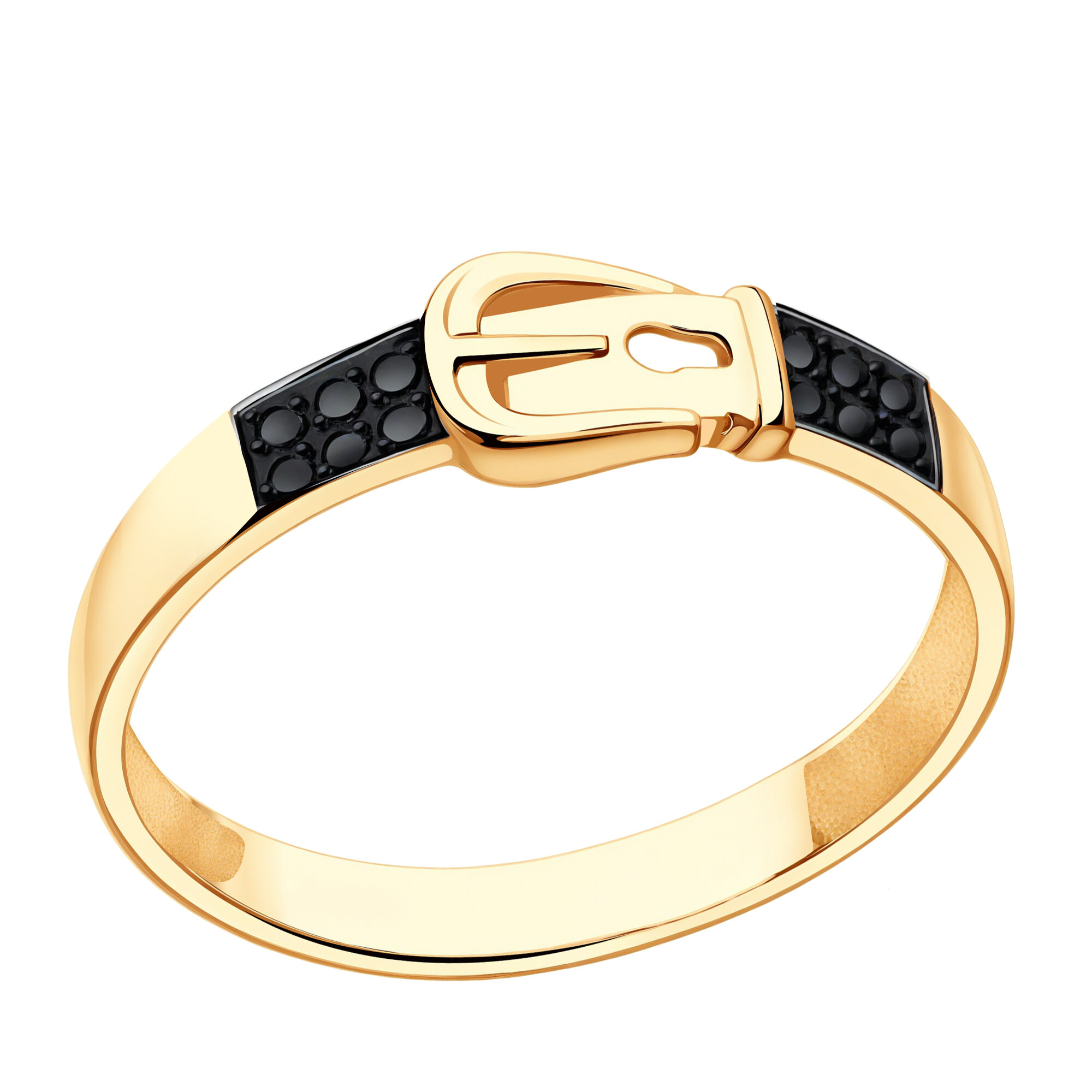 Кольцо, красное золото, 585 проба, фианит