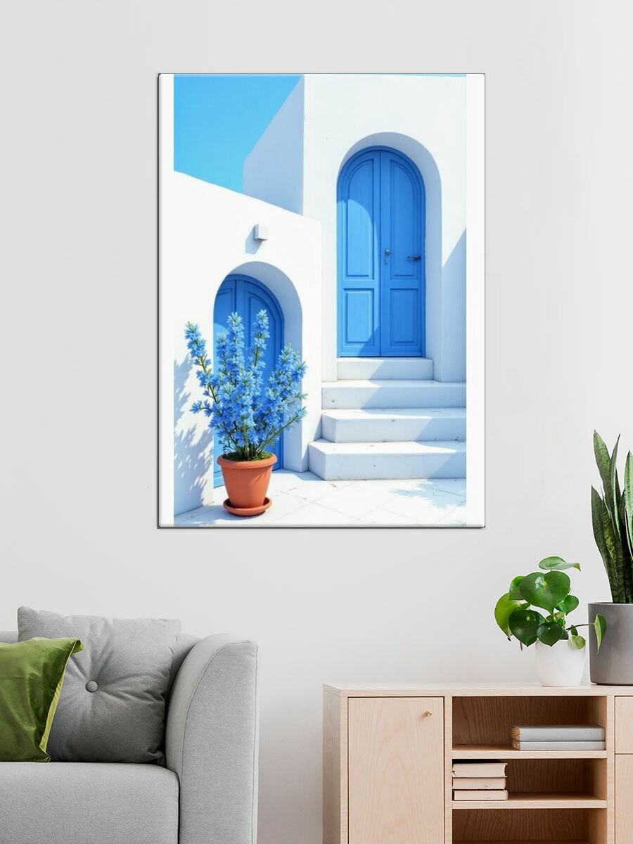 Картина на стену "Море Санторини", 50х70 см