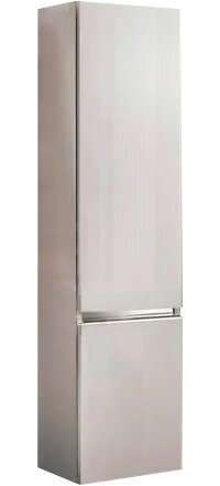 Шкаф-пенал для ванной Sanvit Кубэ подвесной, 32 см, белый, с дверками, из МДФ