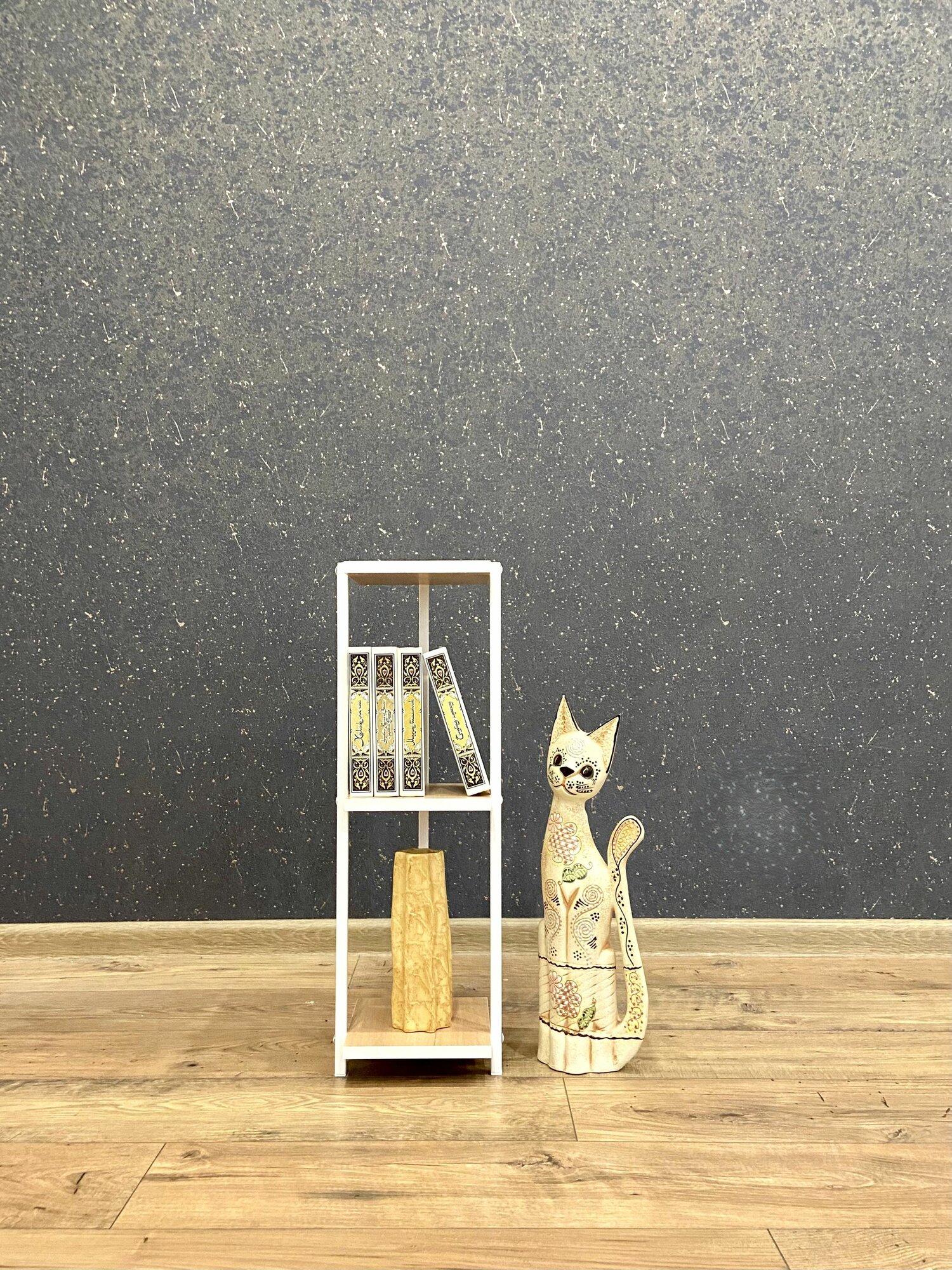 Стеллаж-этажерка 3 секции, полки 20 20 см из ЛДСП, металлический каркас, компактная, лёгкая, прочная