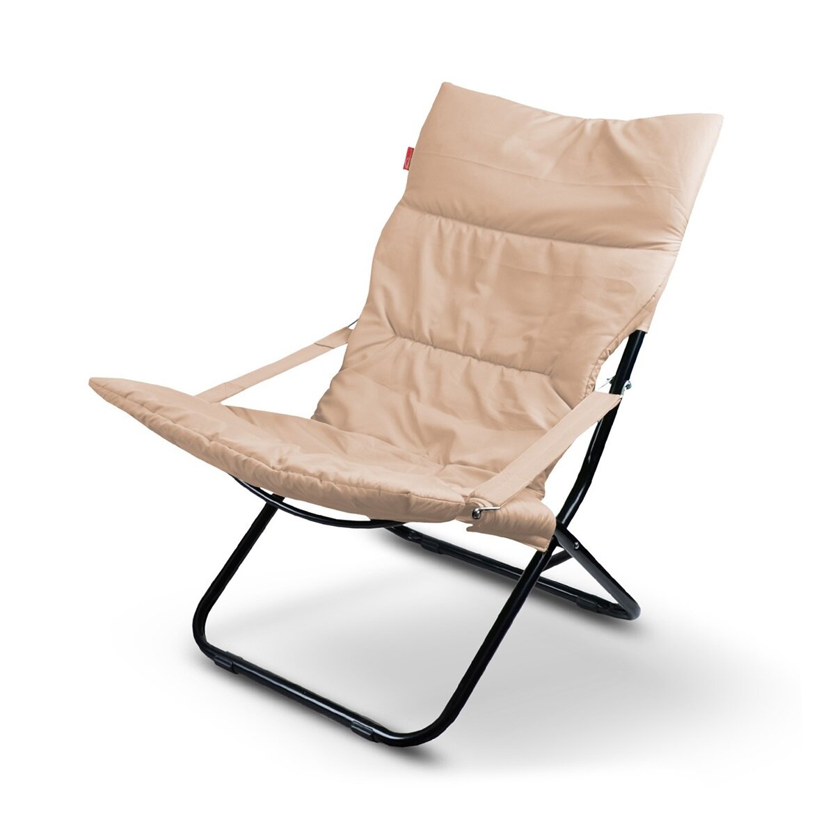 Кресло-шезлонг складное "Nika" Haushalt HHK4, с матрасом, бежевое