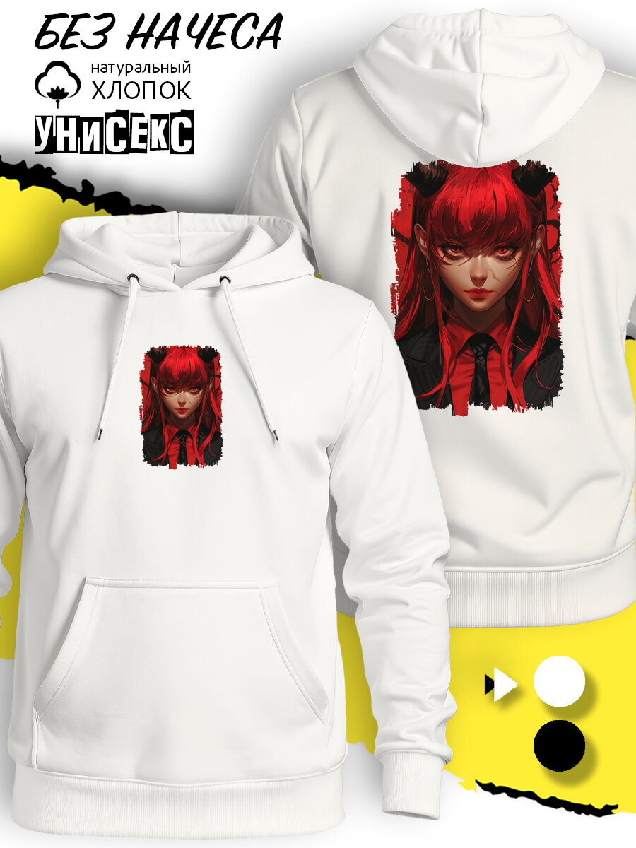 Худи Толстовка свитшот девушка аниме с рогами