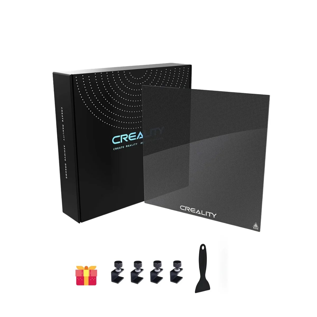 Стеклянная кровать Creality Ender 3, обновленная поверхность из закаленного стекла для 3D-принтера 235x235x4 мм для Ender 3/Ender 3 Pro/Ender 3 V2