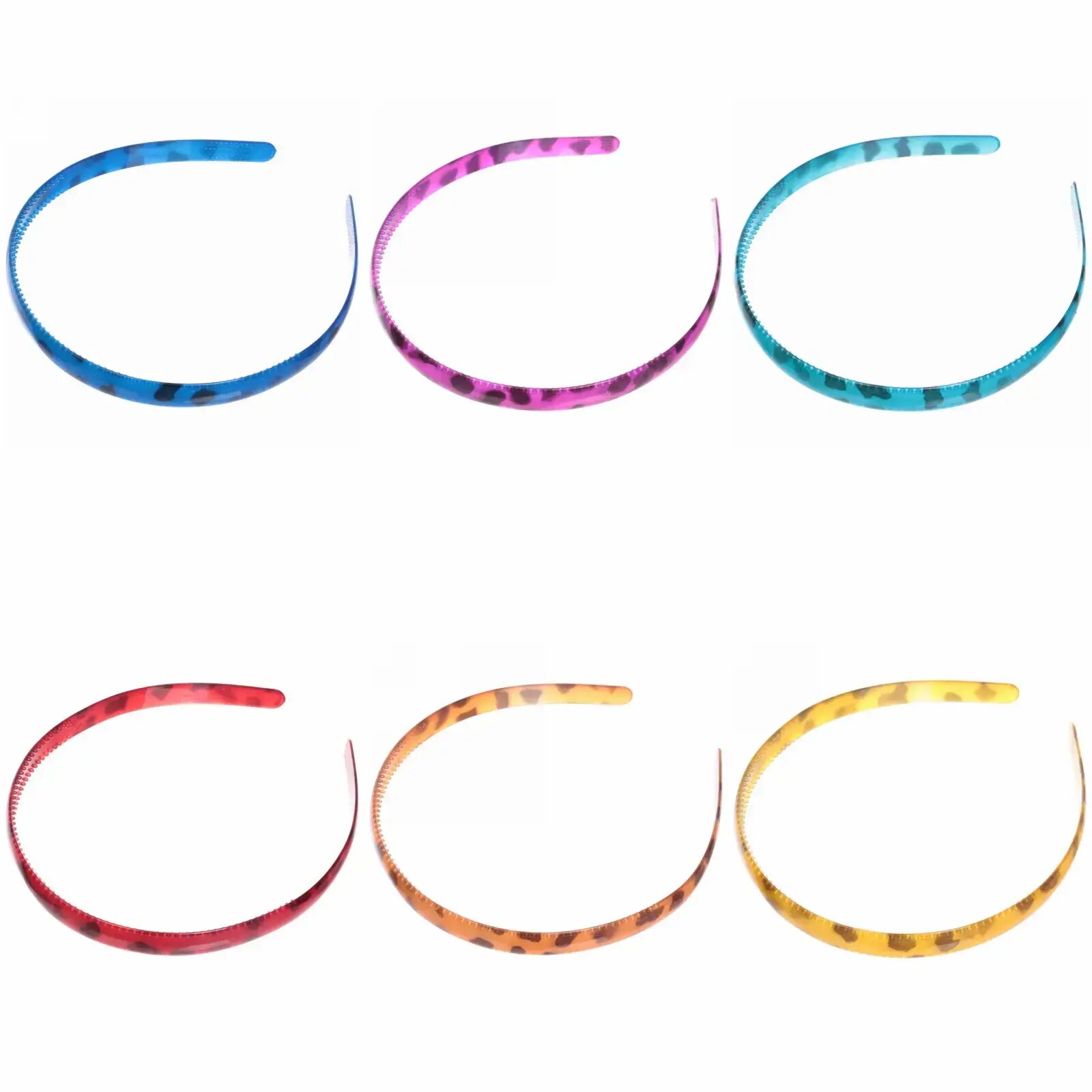 Ободок для волос пластиковый «Province - Kira», леопард, 1,2см, разноцветный принт - 1 штука