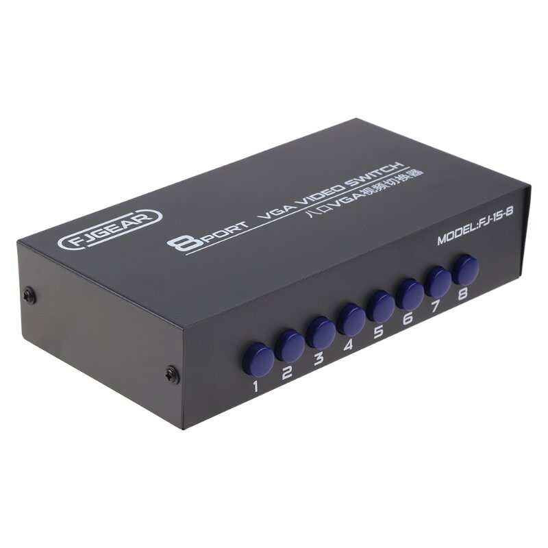 8-Портовый Переключатель VGA Video Switcher Box 1920*1440 250 МГц 8 в 1 Селектор выхода для ПК