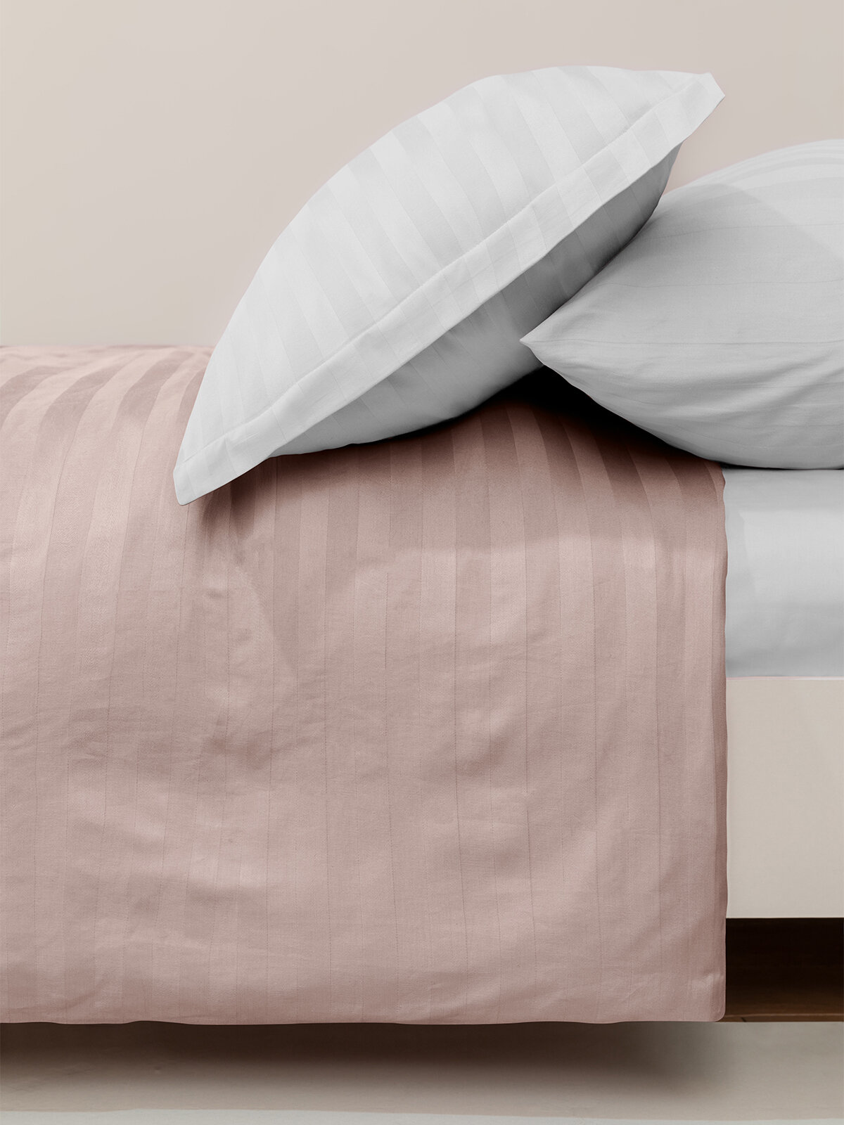 Пододеяльник на молнии страйп-сатин 215х175 "Cozy Home" рис. 86043-11 Эфирная роза/Ethereal rose