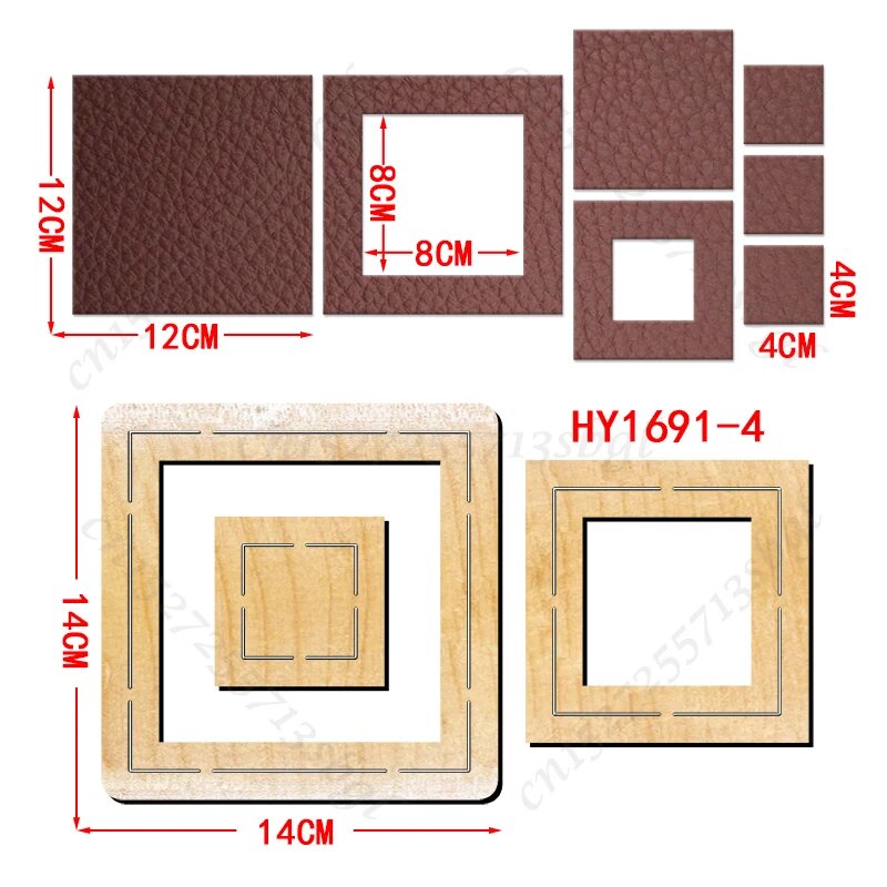 Деревянные квадратные штампы для высечки katu Big Shot