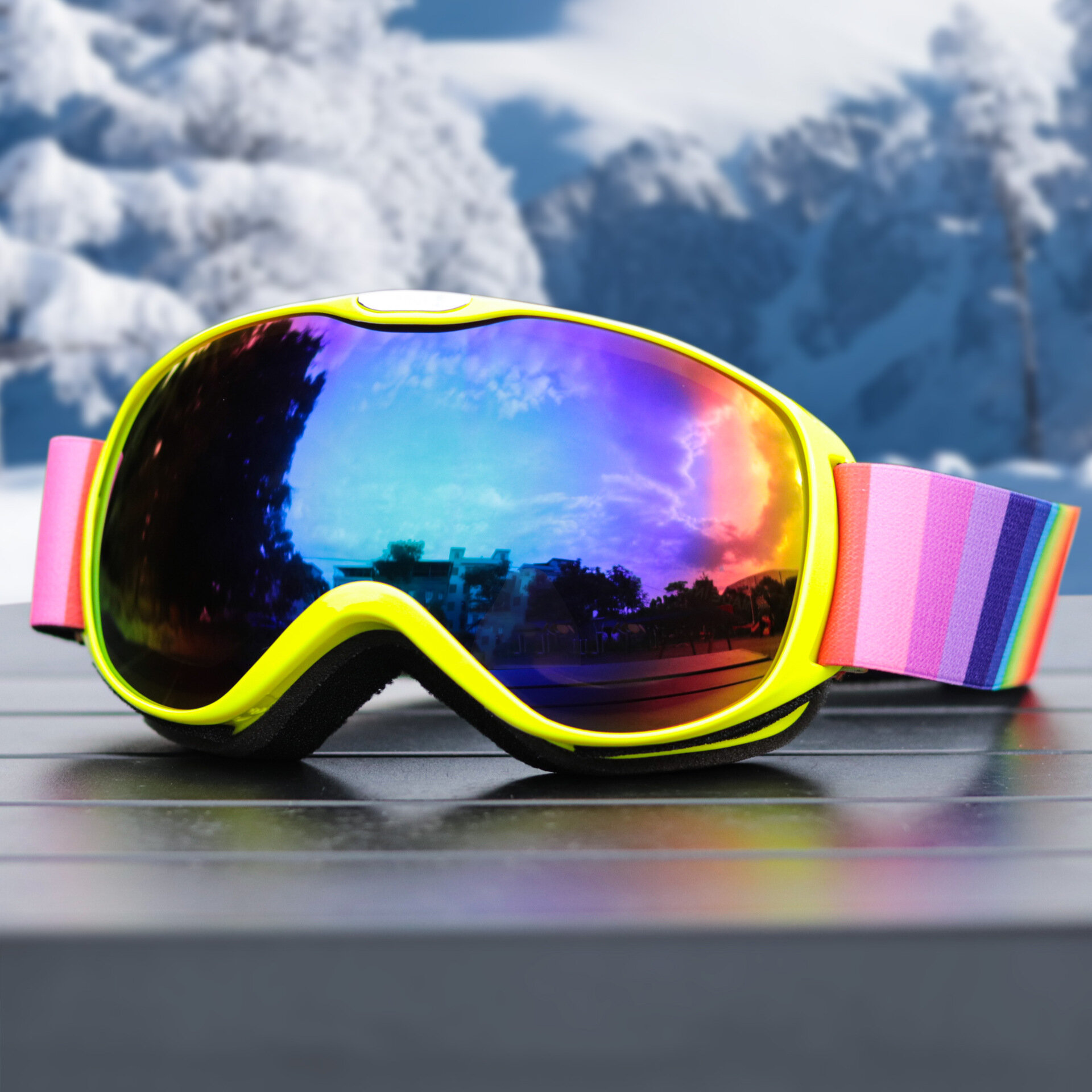 Прямые продажи с фабрики новые снежные очки зимой на открытом воздухе лыжные очки UV400 двойные туманные детские лыжные