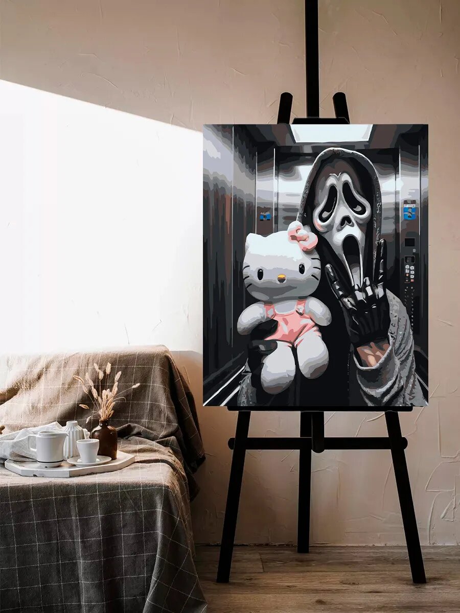 Картина по номерам Крик Маньяк Хеллоу Китти Тусовные