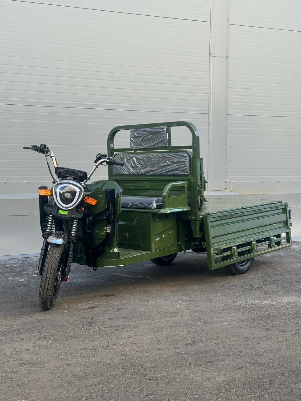 Грузовой электрический трицикл IKINGI CARGO PRO Q05 2000W (60V/45Ah) - Зелёный