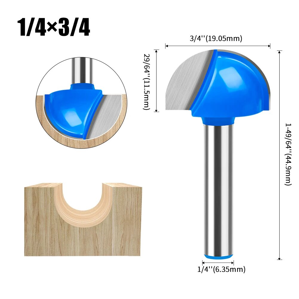 Фреза для вырубки паза под сегментную шпонку 6.35X19.05mm