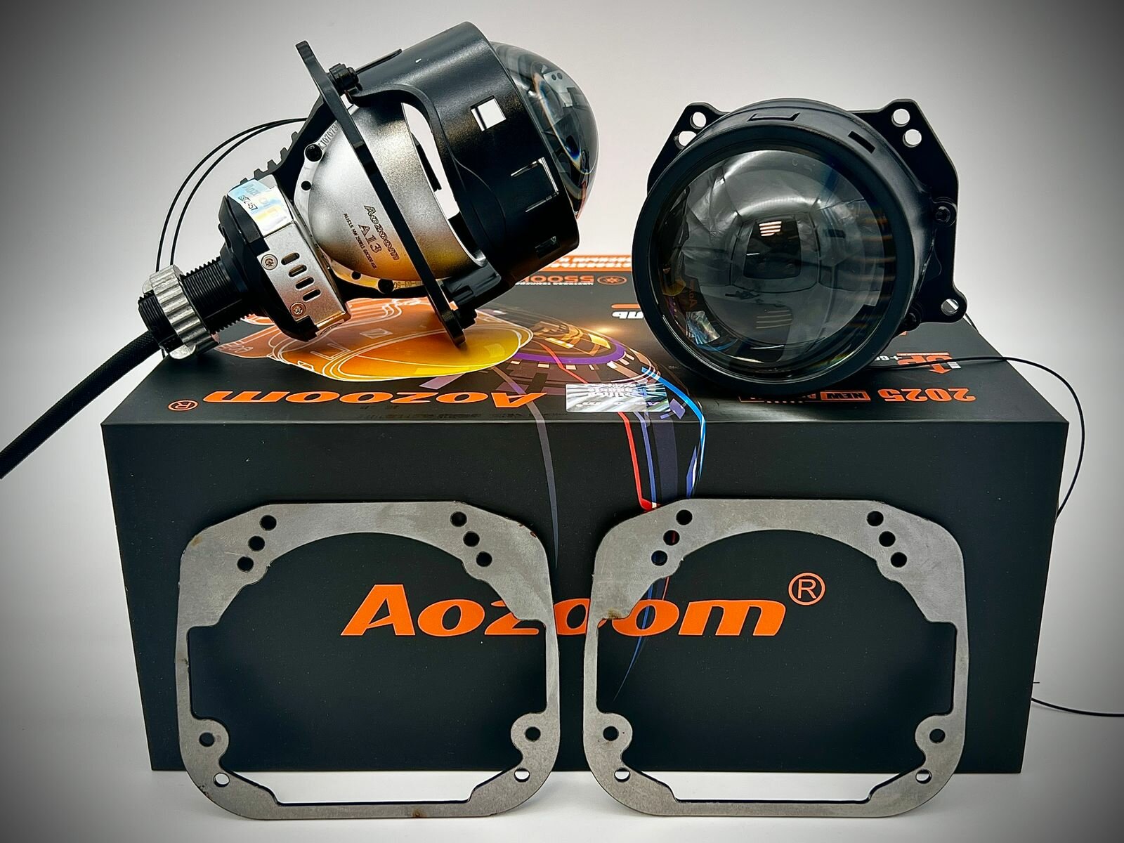 Би лед линзы Aozoom для Mazda CX-9 2016-2021 / Светодиодные линзы Аозум для Мазда 9