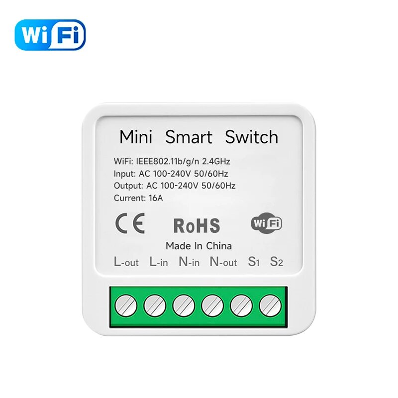Умный Wi-Fi выключатель Mini Smart Switch 16A