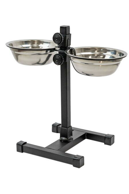 HOMEPET D 14 см 2х350 мл до 30 см металлическая регулируемая подставка с мисками для домашних животных