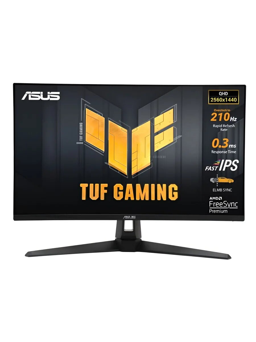 Игровой монитор ASUS TUF Gaming VG27AQ5A, 27', 2K, 210 Hz, HDR10, встроенный динамик
