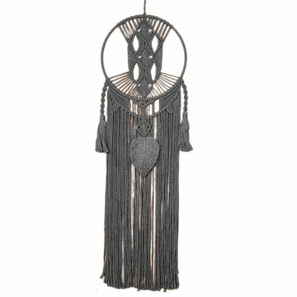 Макраме ловец снов с деревом жизни, Серый