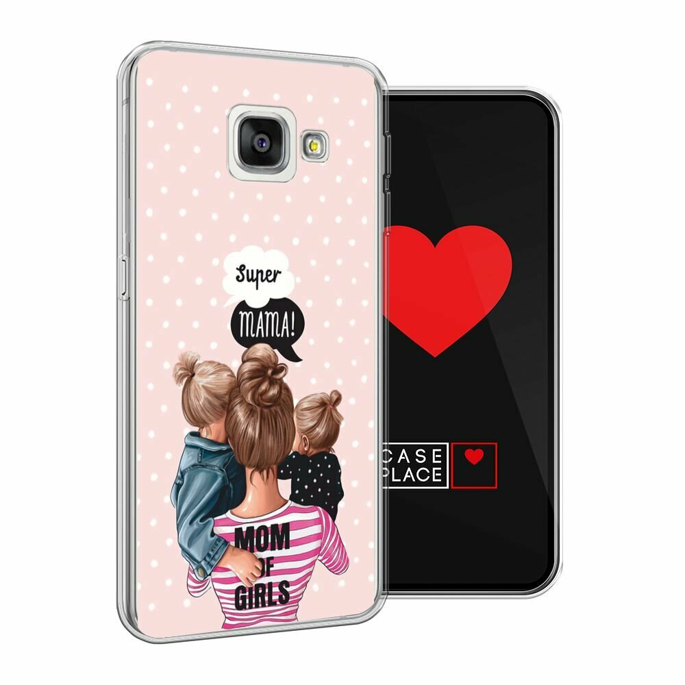 Чехол на Samsung Galaxy A3 2016 / Самсунг Галакси А3 2016 с принтом "Супер Мама" — фото 1