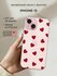 Чехол на Apple iPhone 15 / Айфон 15 с принтом "Бордовые сердечки паттерн - 14 фе...