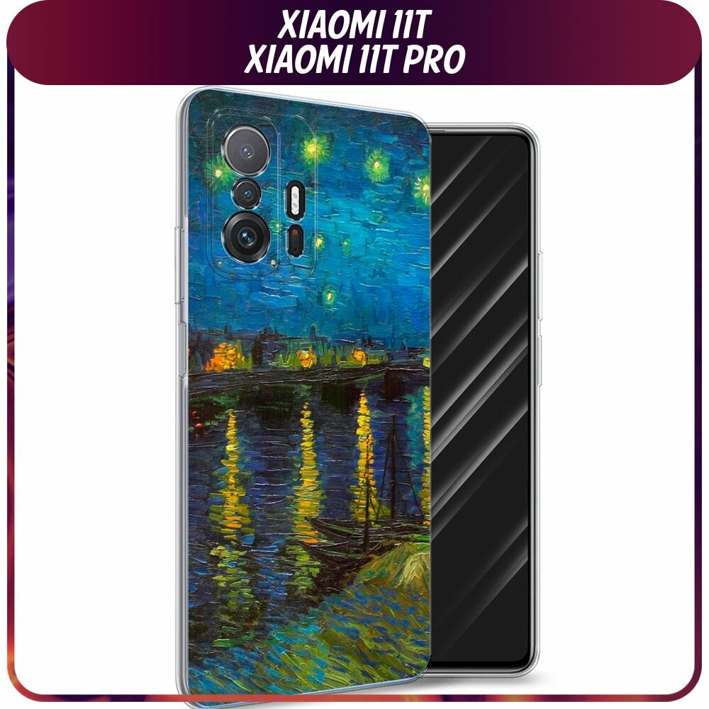 Чехол на Xiaomi Mi 11T / Сяоми Ми 11T с принтом ночь над Роной