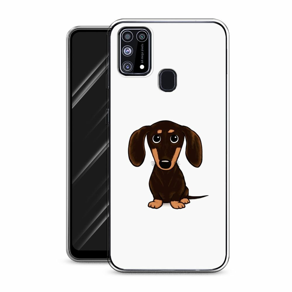 Чехол на Samsung Galaxy M31 / Самсунг Галакси М31 с принтом "Маленькая такса" — фото 1