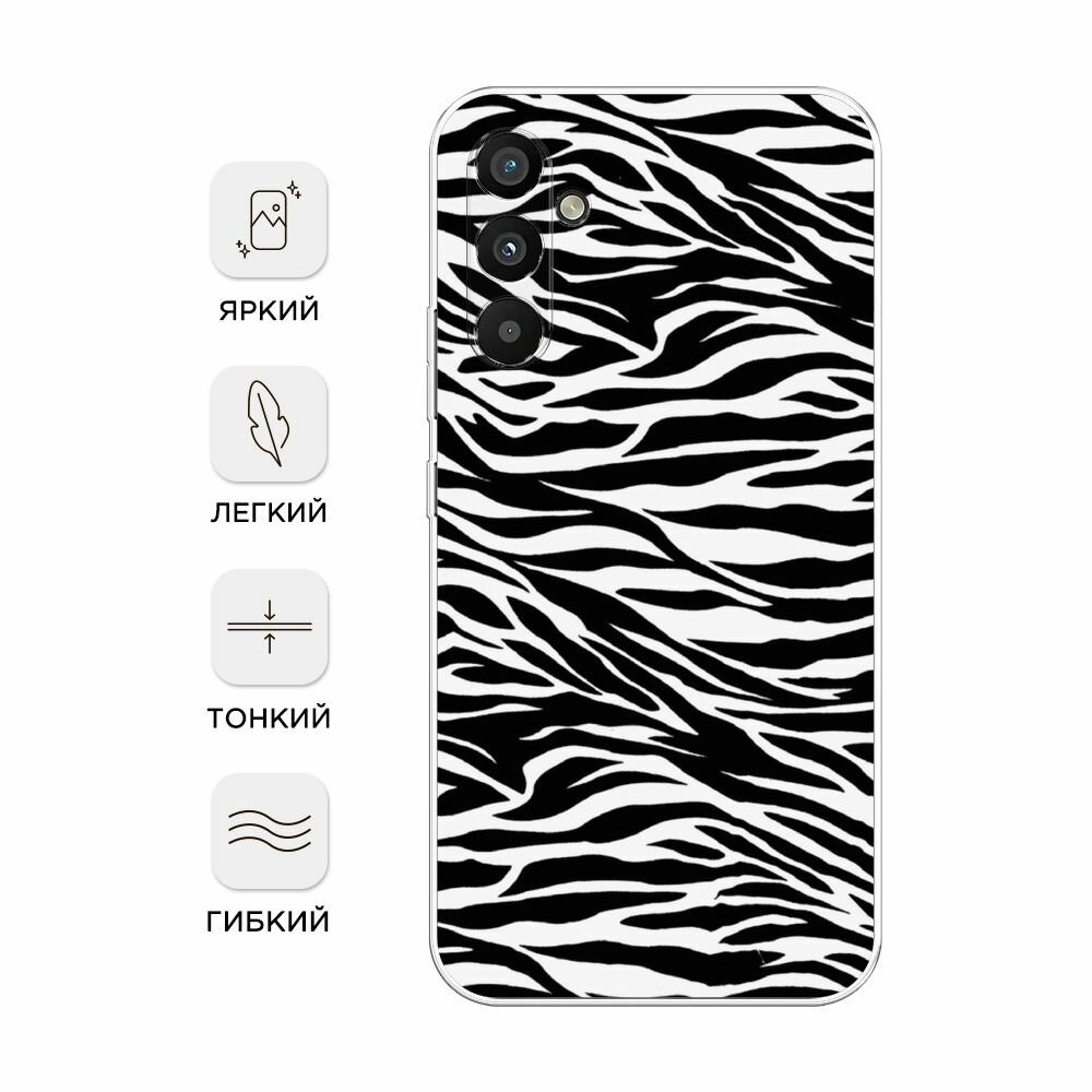 Чехол на Samsung Galaxy A34 / Самсунг A34 с принтом "Принт зебра" — фото 1