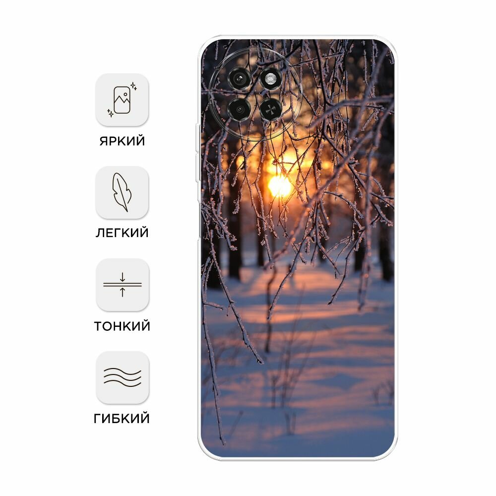 Силиконовый чехол на Itel S23 / Ител S23 с принтом Зима 7 — фото 1