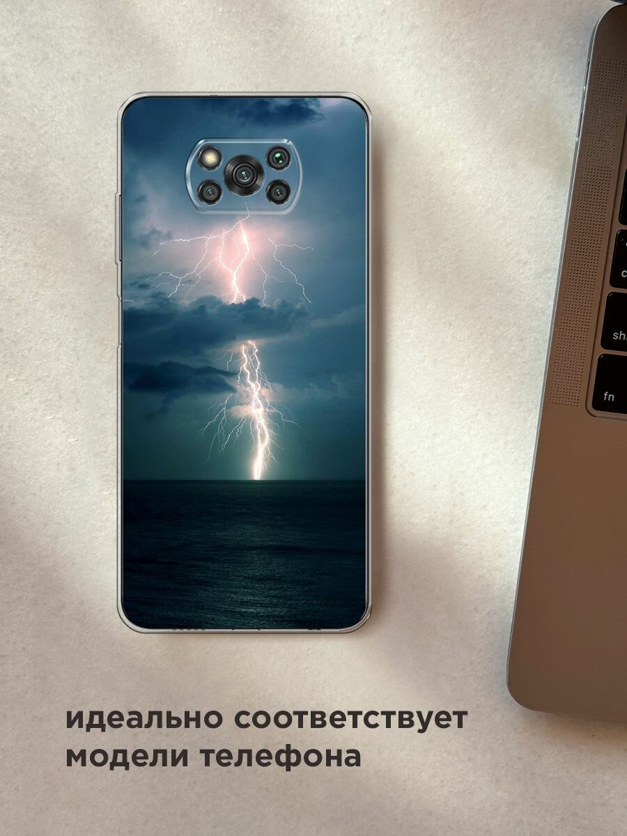 Чехол на Xiaomi Poco X3/X3 Pro / Поко X3/X3 Pro с принтом "Молния 1" — фото 1