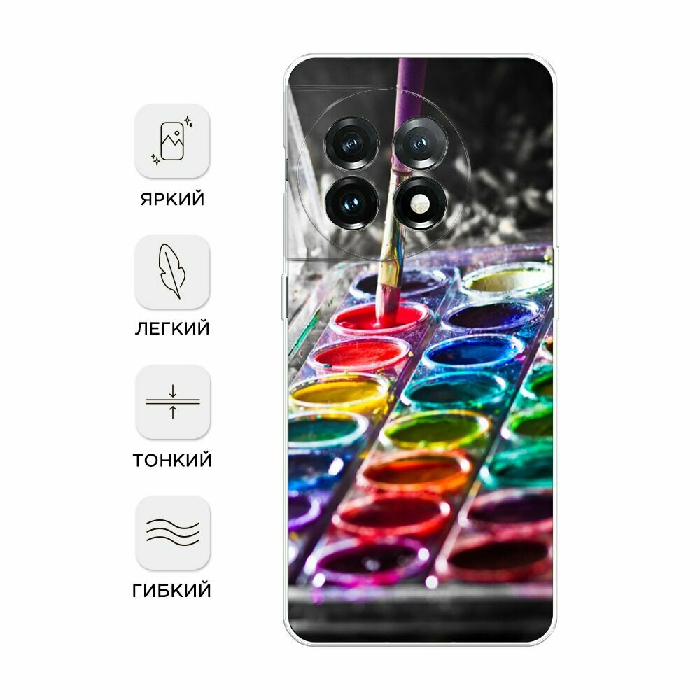 Чехол на OnePlus 11 / Ван Плас 11 с принтом "Палитра красок" — фото 1