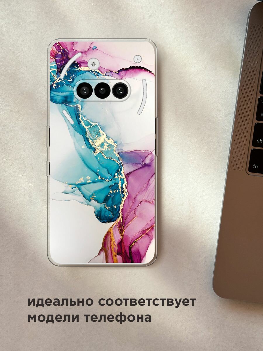 Чехол на Nothing Phone 3a / Нотинг Фон 3а с принтом "Розовые разводы рисунок" — фото 1