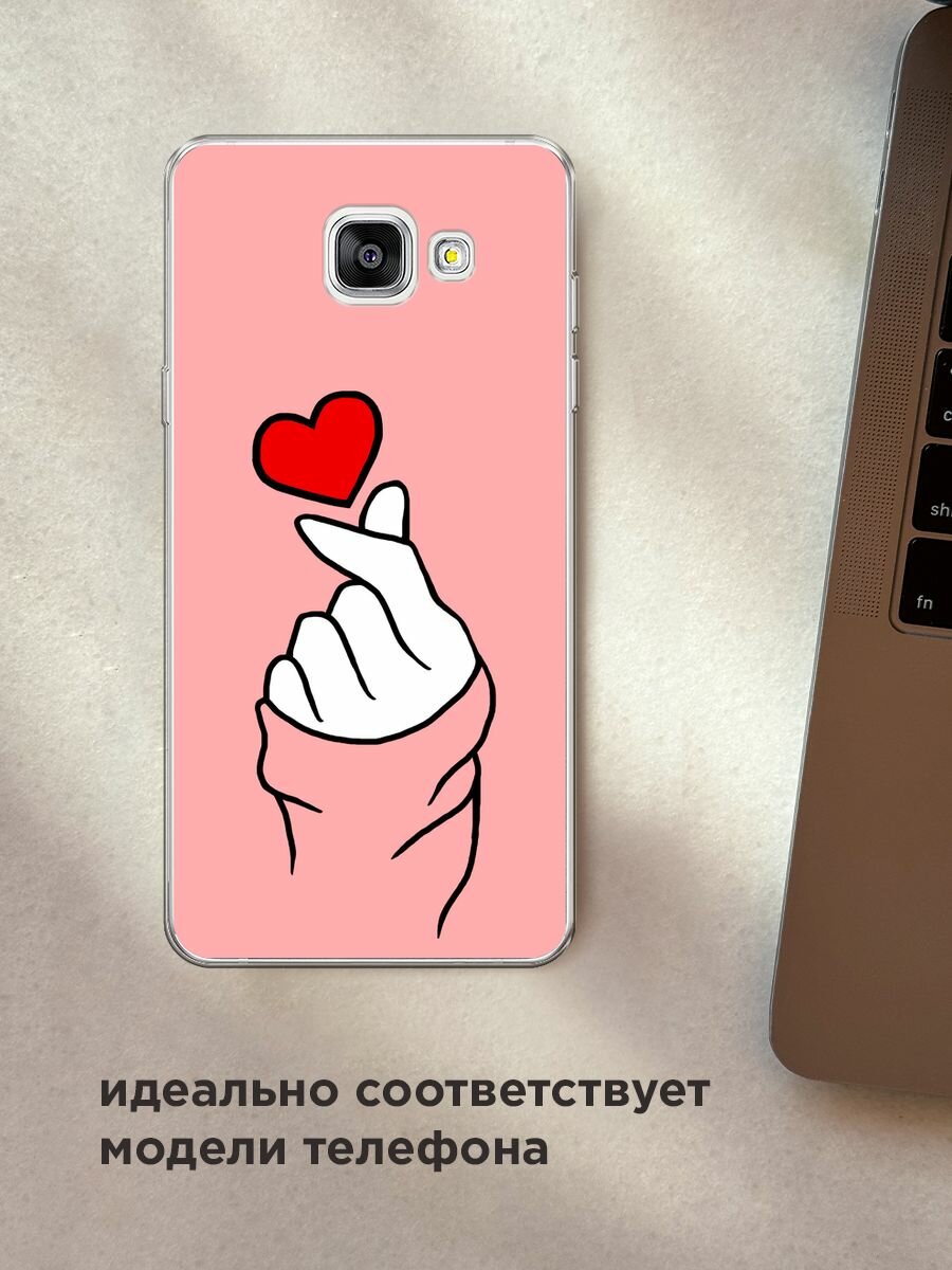 Чехол на Samsung Galaxy A5 2016 / Самсунг Галакси А5 2016 с принтом "Милое сердечко" — фото 1