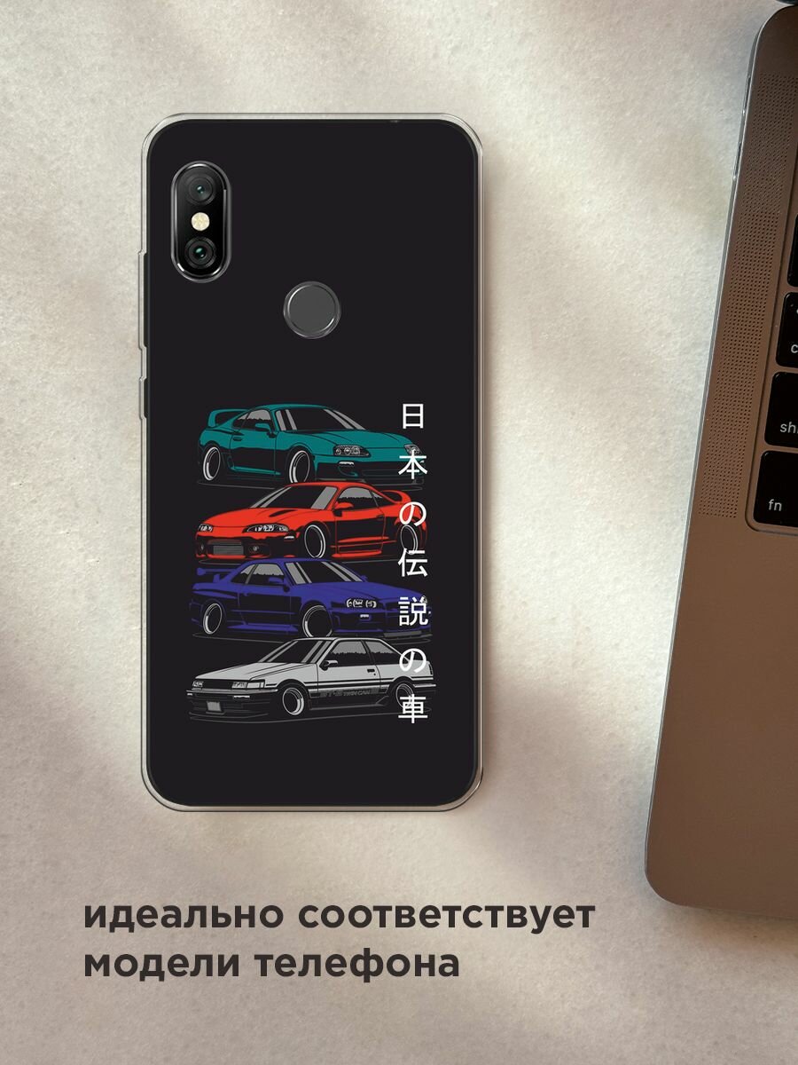 Чехол на Xiaomi Redmi Note 6 Pro / Сяоми Редми Нот 6 Про с принтом "JDM Legend cars" — фото 1