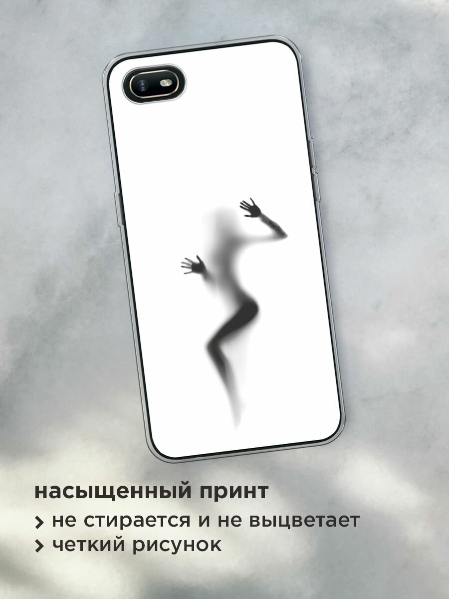 Силиконовый чехол на Oppo A1k / Оппо А1к с принтом "Девушка в душе" — фото 1