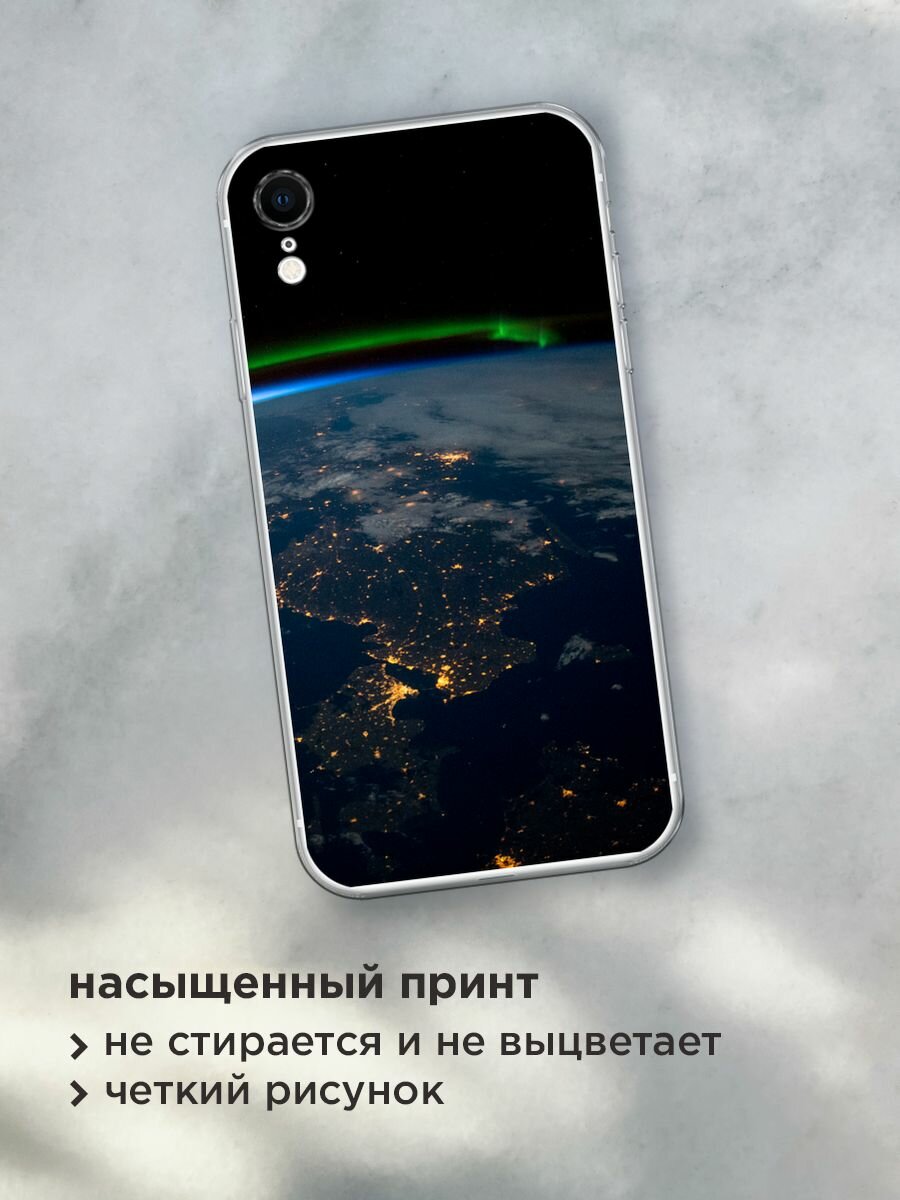 Чехол на Apple iPhone XR / Айфон XR с принтом "Земля из космоса" — фото 1
