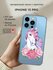 Чехол на Apple iPhone 13 Pro / Айфон 13 Про с принтом "Единорог с пионами", проз...