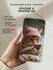 Чехол на Apple iPhone 4/4S / Айфон 4/4S с принтом "Рыжий котик с телефоном"