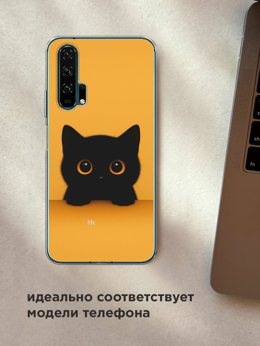 Чехол на Honor 20 Pro / Хонор 20 Про с принтом "Контрастный котик" — фото 1