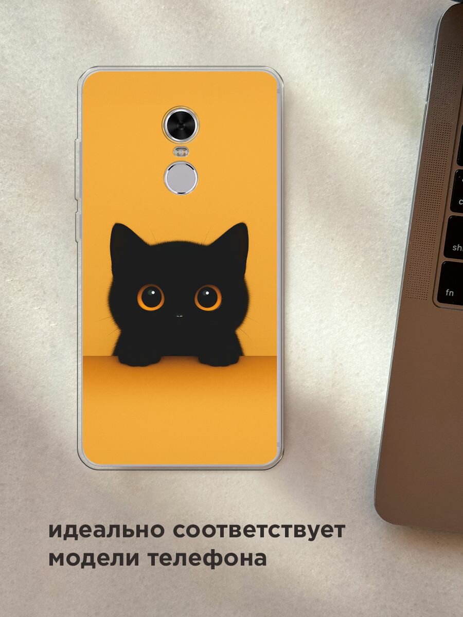Чехол на Xiaomi Redmi Note 4 (MediaTek) / Сяоми Редми Ноут 4 (MediaTek) с принтом "Контрастный котик" — фото 1